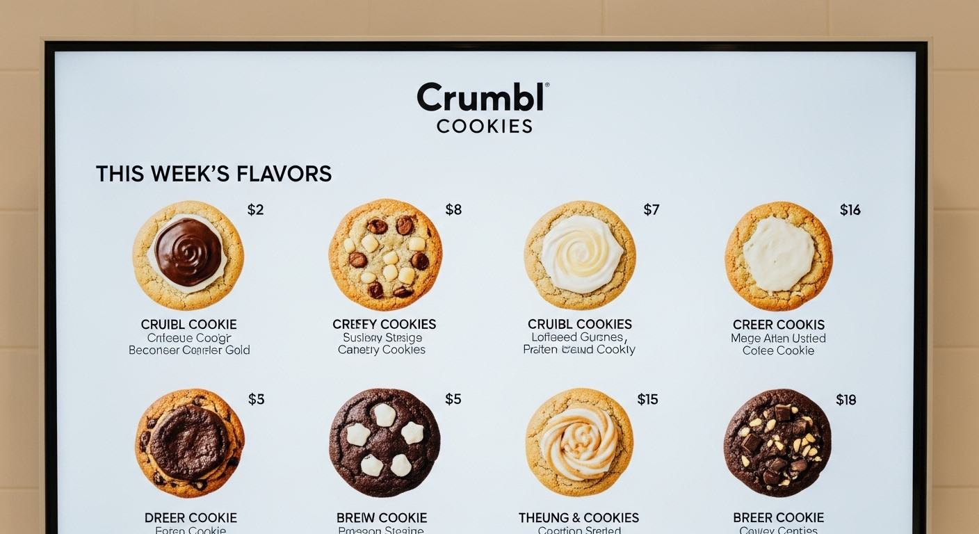Crumbl Cookies Menu Prices