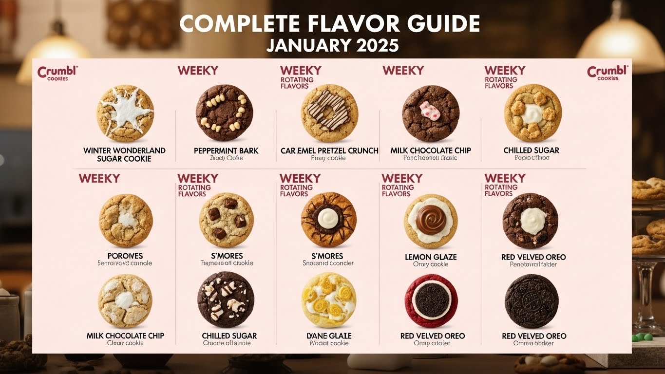 crumbl cookies menu january 2025 the complete flavor guide for every week